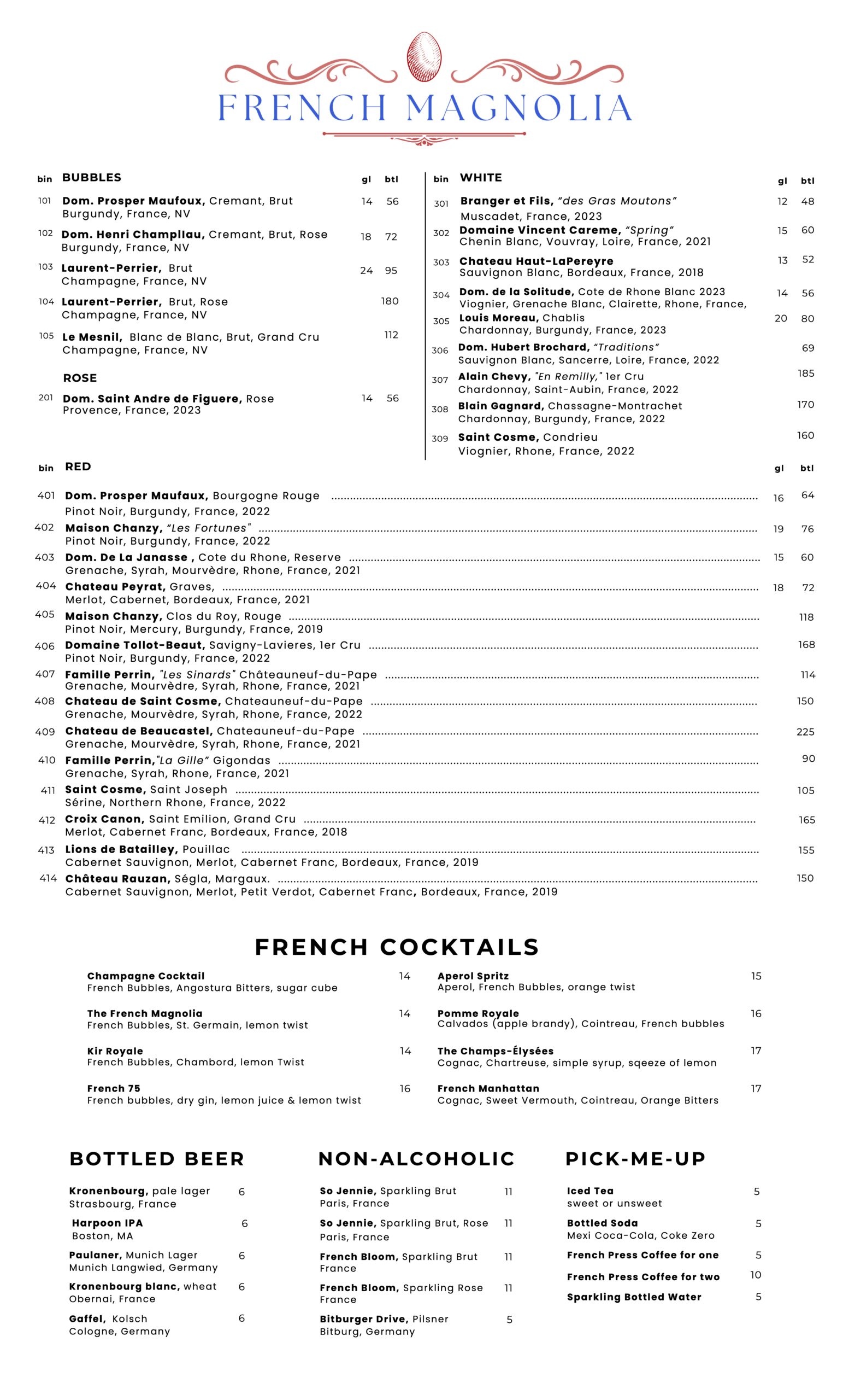 Wine & Beverage | French Magnolia